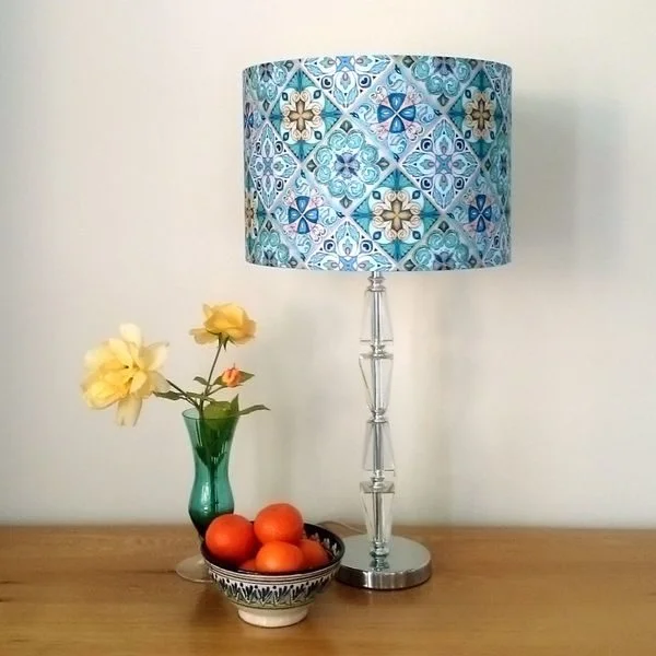 Teal Lamp Shade for Ceiling Light or Floor/Table Lamp - Talex Interiors, UK